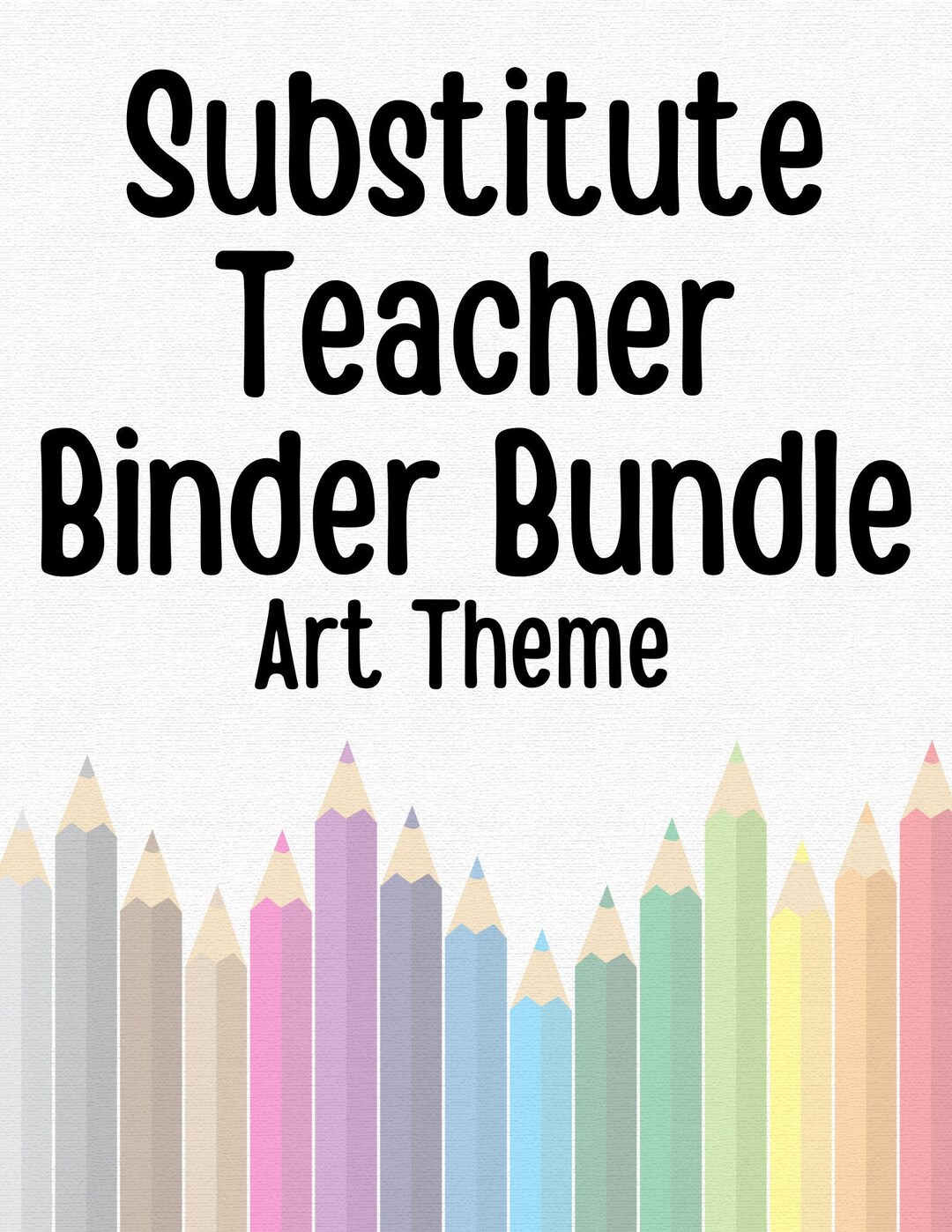 Substitute Teacher Binder Bundle- Art Theme - Etsy