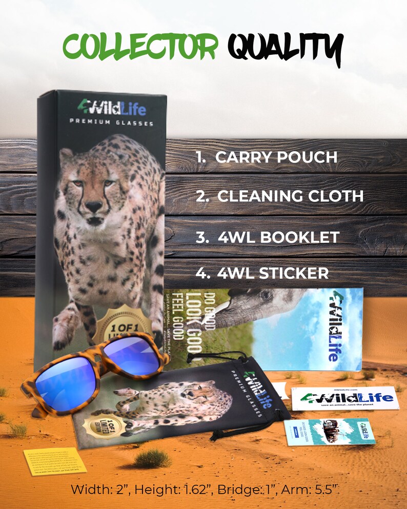 Polarized Cheetah Sunglasses for Women & Men – Save Your Eyes - Save ...