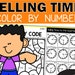 Telling Time Color by Number Printable Math Activities for 1st 2nd ...