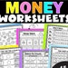 Kids Money Activity Worksheet Bundle 1st 2nd 3rd Grade Math Games ...