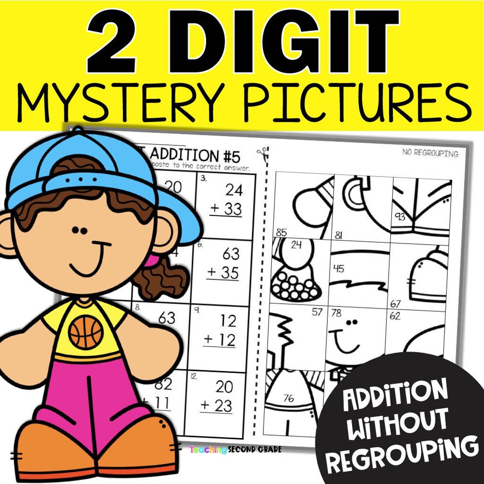 Math Puzzle Coloring Sheet Worksheet Bundle Printable Math Activities ...