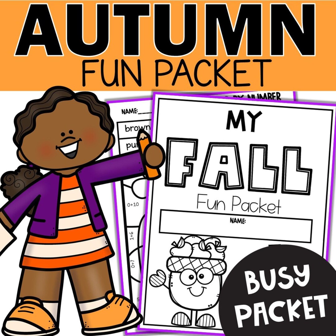 29-page Fall Themed Printable Worksheets for 1st 2nd 3rd Grade Early ...