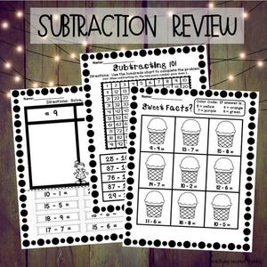 88-page Printable Math Addition and Subtraction Worksheet Bundle 1st ...