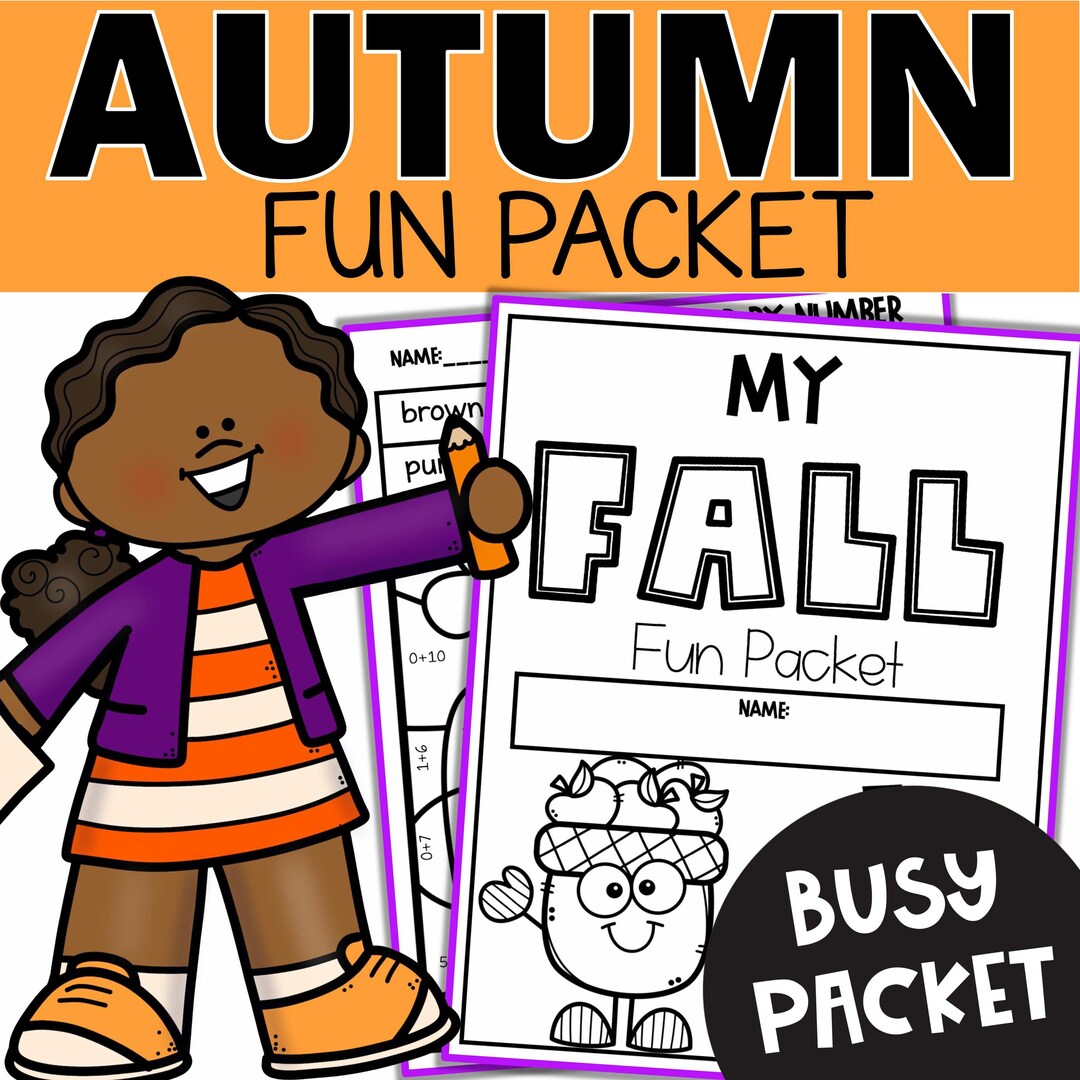 29-page Fall Themed Printable Worksheets for 1st 2nd 3rd Grade Early ...