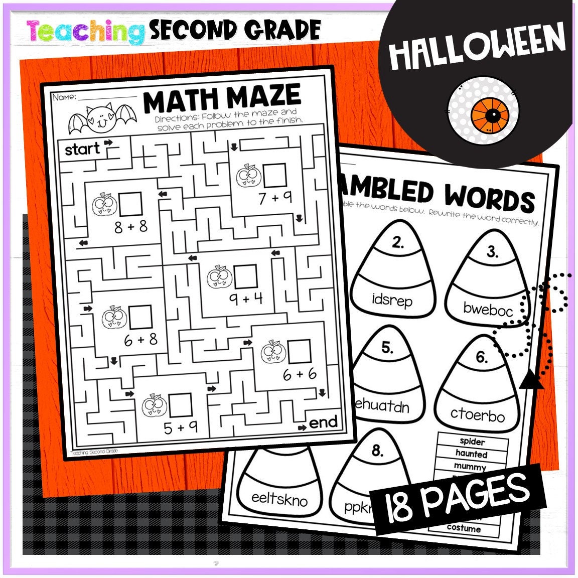 Halloween Printables for Kids 1st, 2nd, 3rd Grade or Homeschool - Word ...