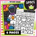 Space Color by Number Printable Math Activities for 1st 2nd 3rd Grade ...