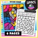 Space Color by Number Printable Math Activities for 1st 2nd 3rd Grade ...