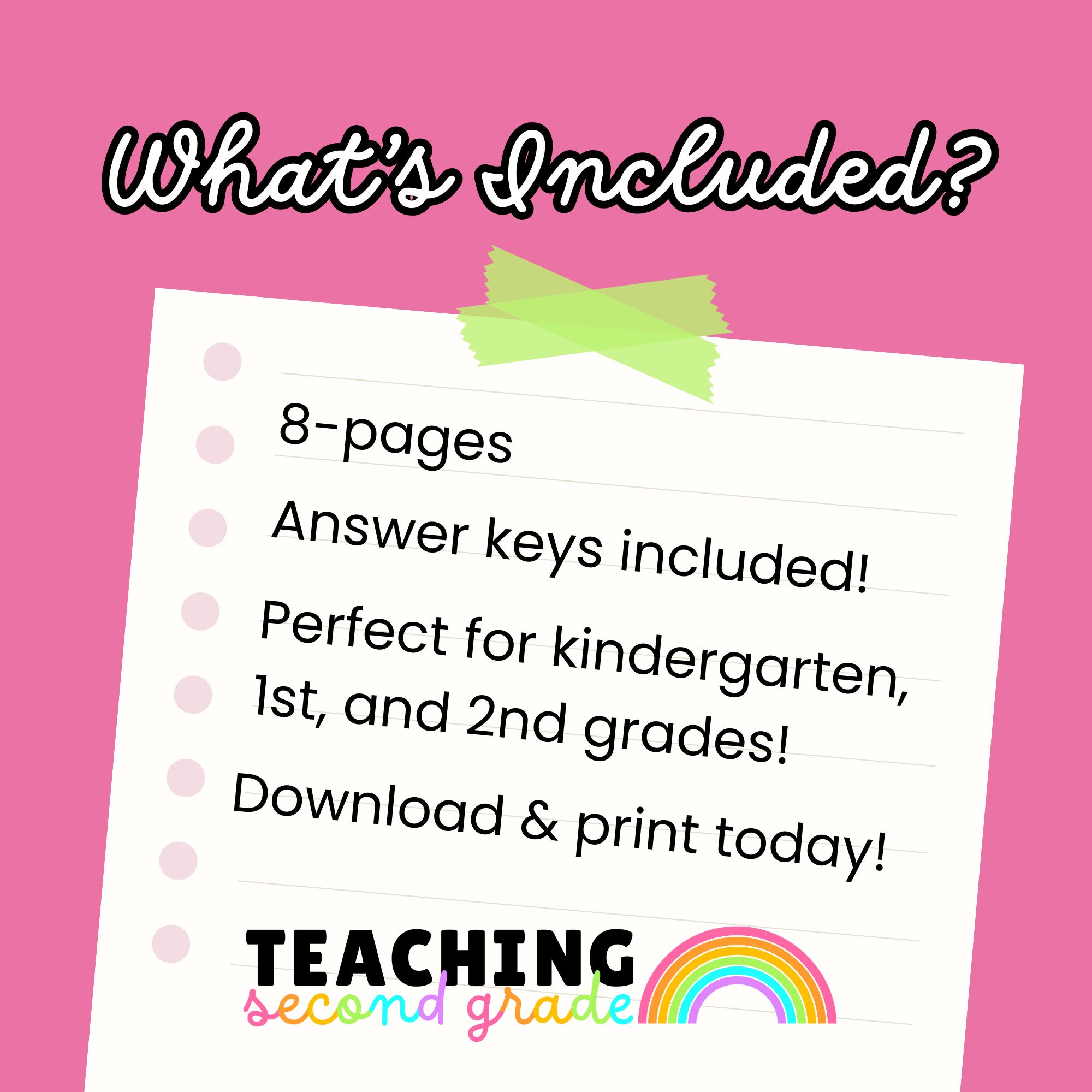 Fall Sight Words Color by Code Printable Activities for Kindergarten ...