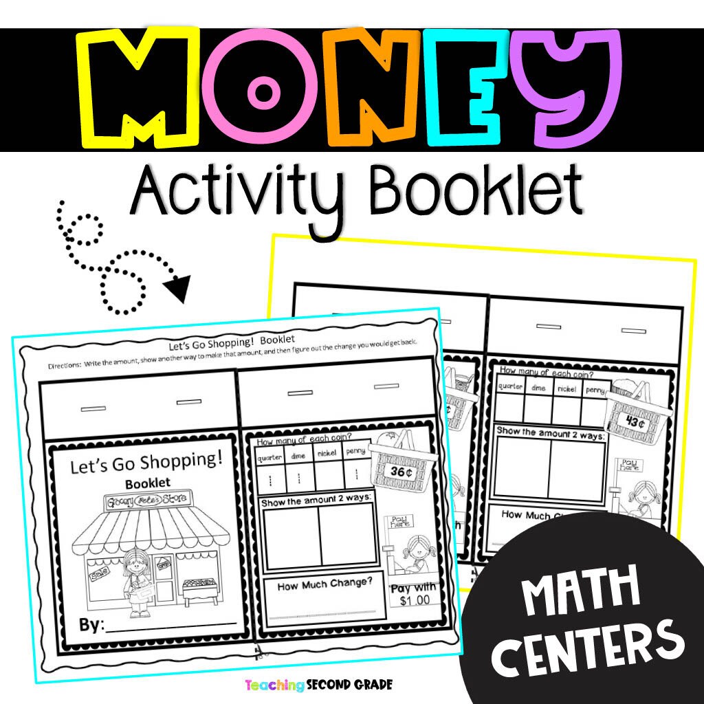 Kids Money Activity Worksheet Bundle 1st 2nd 3rd Grade Math Games ...