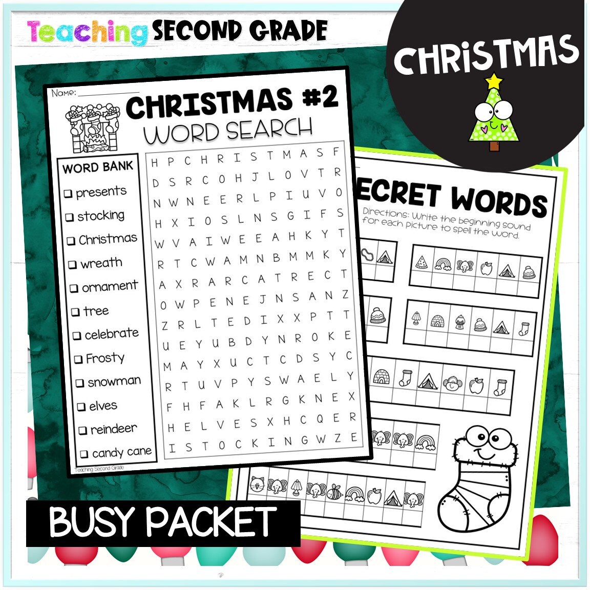 Christmas Fun Packet for Kids | 1st-2nd Grade Worksheets | Math, ELA ...
