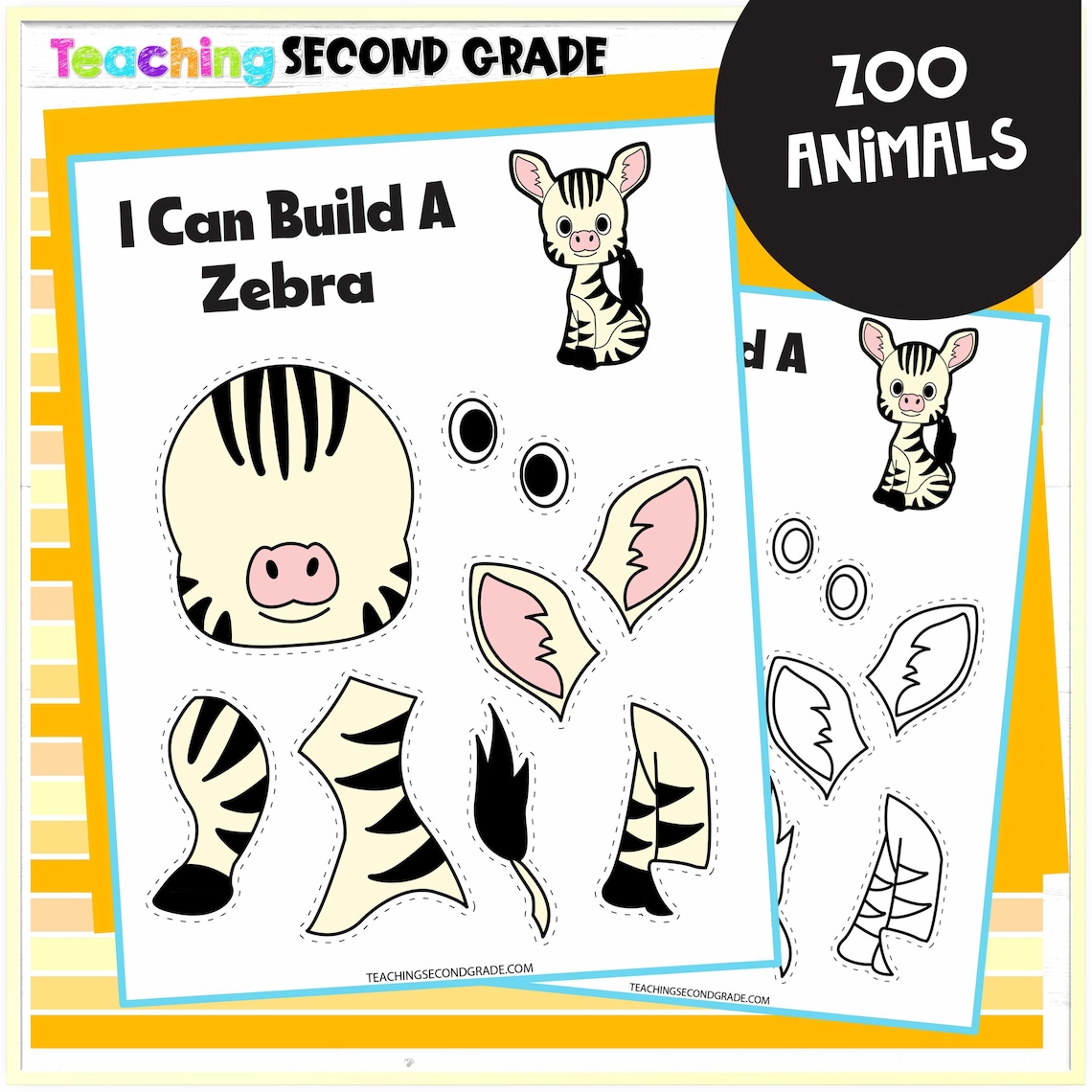 Zoo Animal Printable Crafts Scissor Skills Cutting Paper Animals ...