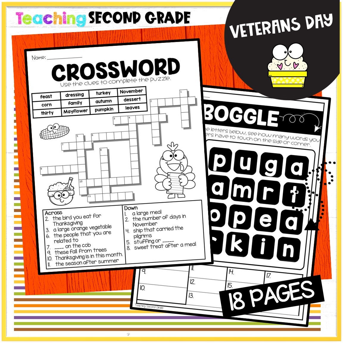 Veterans Day Printables for Kids 1st, 2nd, 3rd Grade or Homeschool Word ...