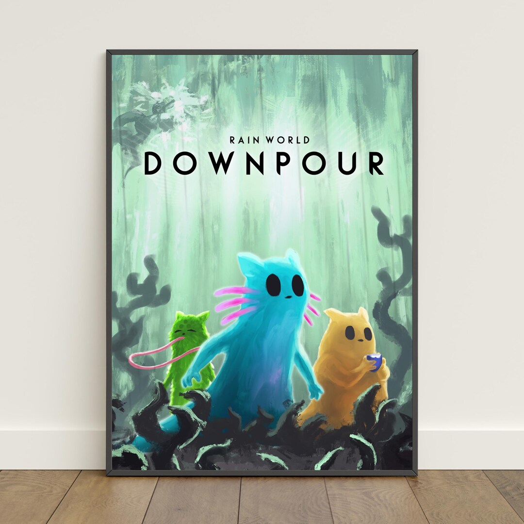 Rain World Poster | Slugcat Wall Art | Game Canvas Print - Etsy