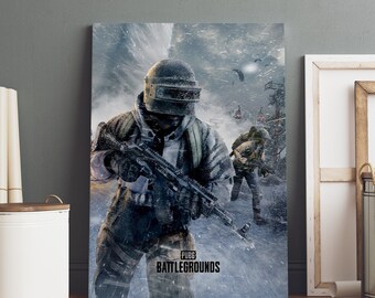 PUBG Poster, Playerunknown's Battlegrounds Wall Art, Premium Canvas ...