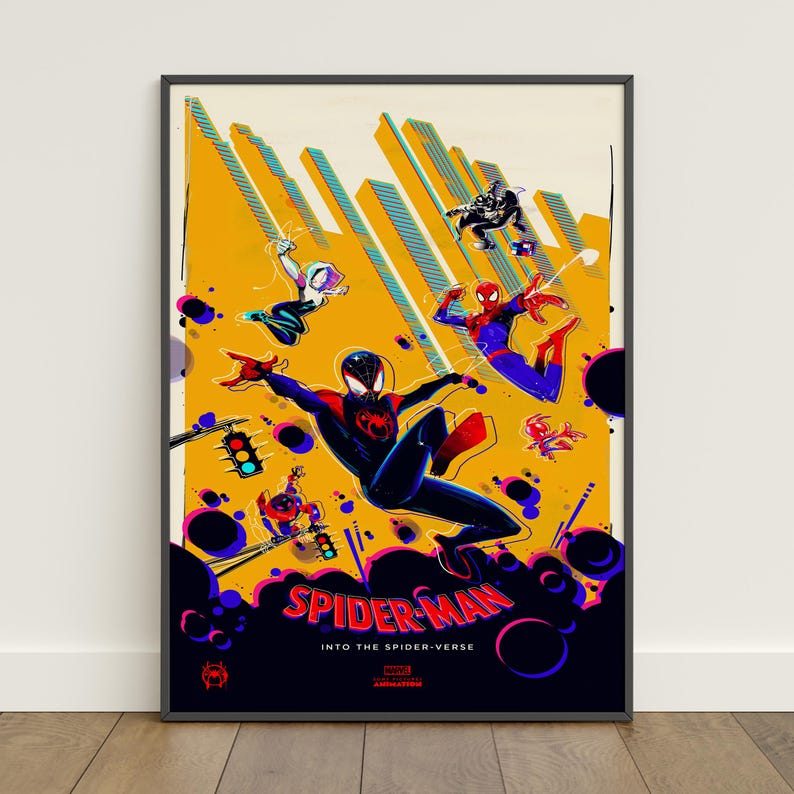 Spider-man Into the Spider-verse Poster | Miles Morales Wall Art ...