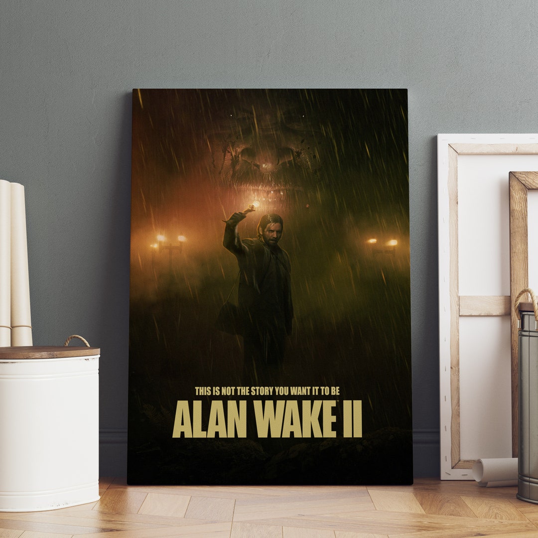 Alan Wake Poster, Bright Falls Wall Art, Rolled Canvas Print, Game ...
