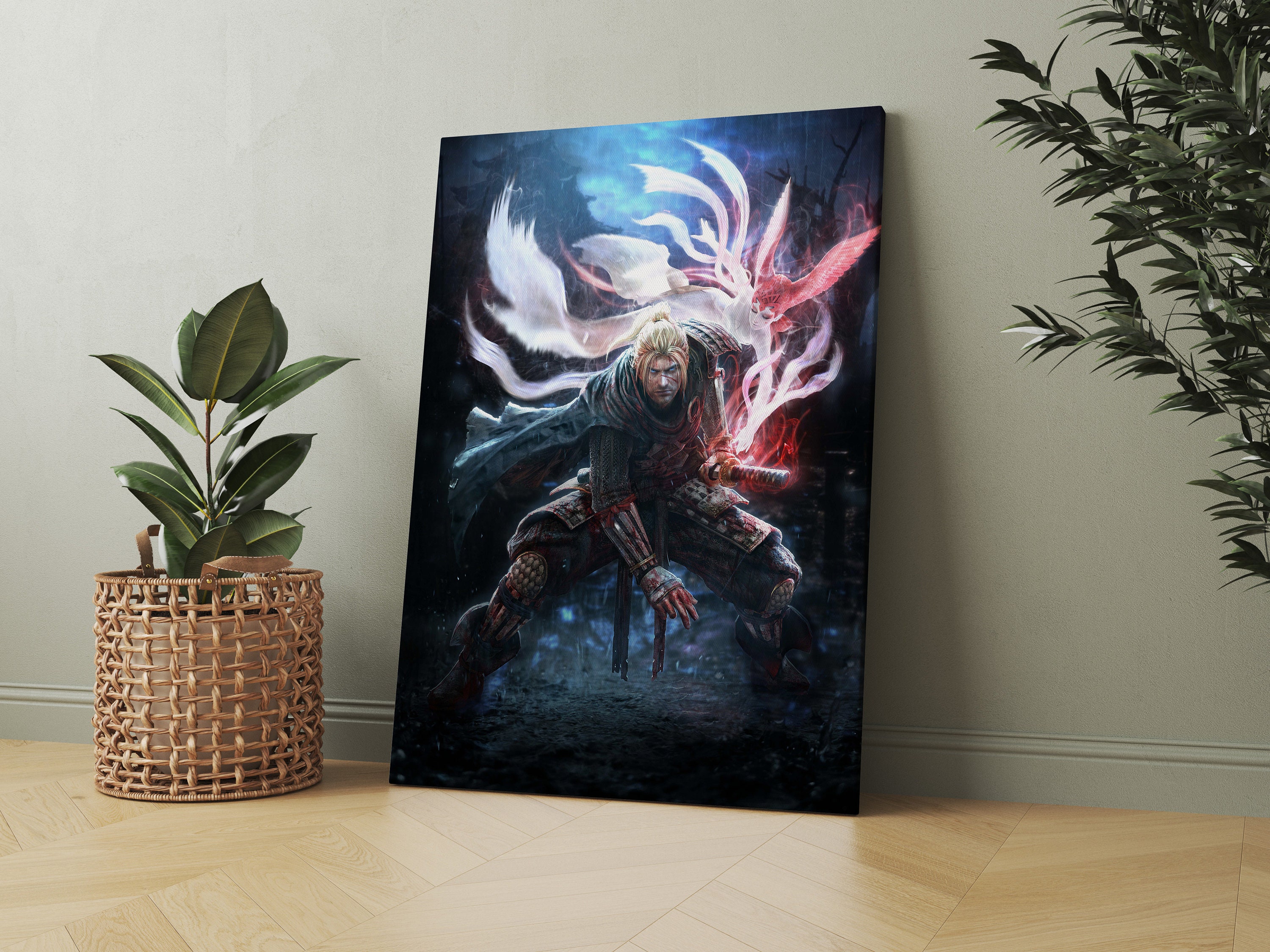 Nioh Poster, William Adams Wall Art, Rolled Canvas Print, Game Poster ...
