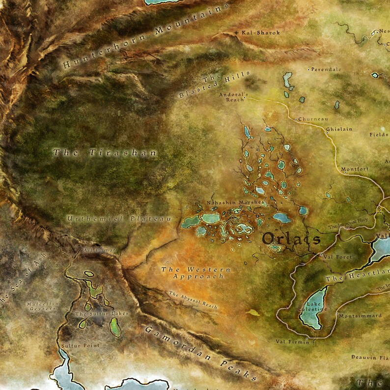 Dragon Age Map Poster | Thedas Wall Art | Game Canvas Print - Etsy