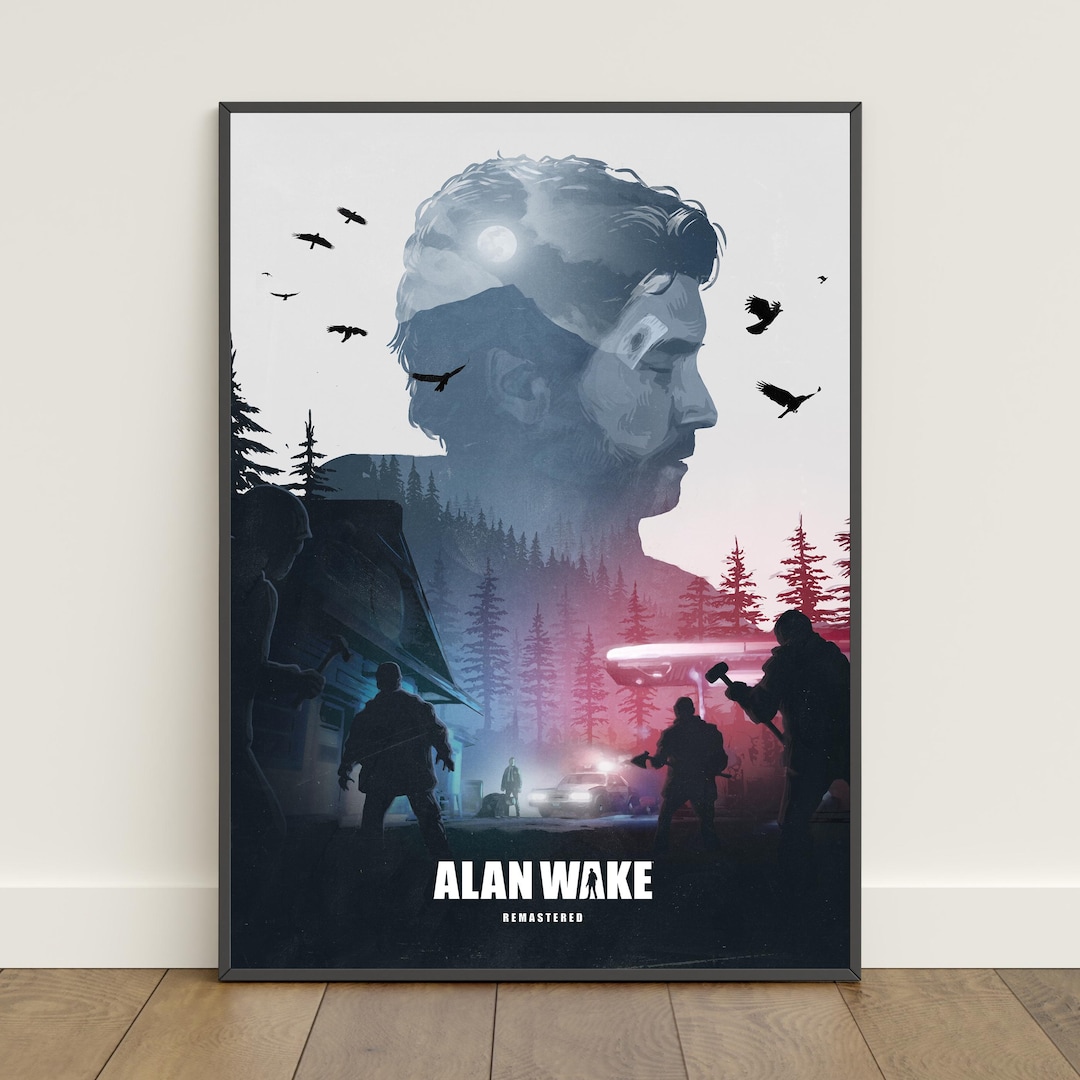 Alan Wake Poster | Mr. Scratch Wall Art | Game Canvas Print #2 - Etsy