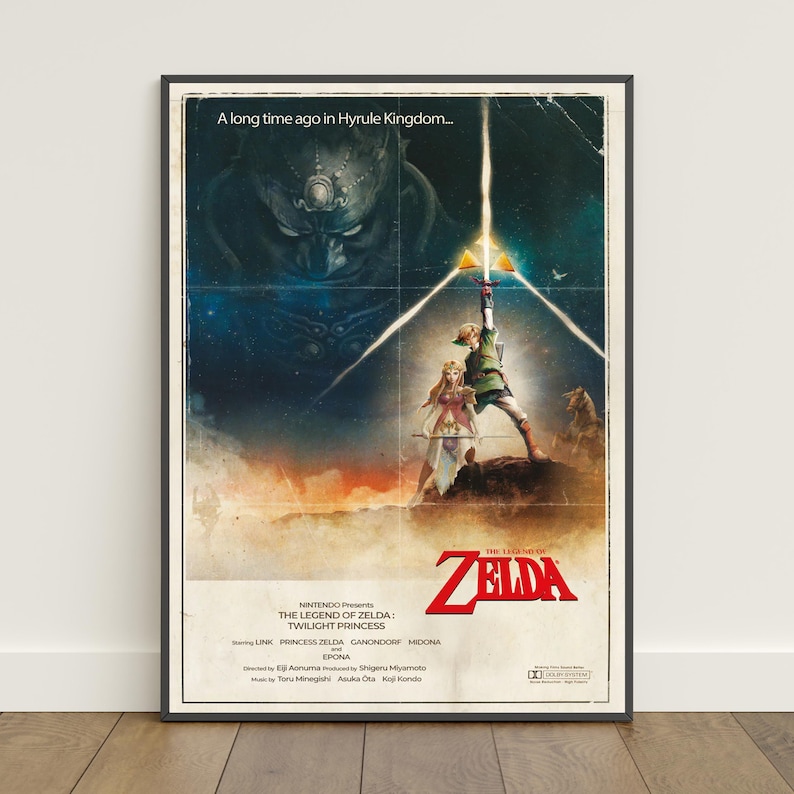 Legend of Zelda Poster | Hyrule Fantasy Wall Art | Game Canvas Print - Etsy