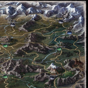 The Witcher Old World Map Poster, Nilfgaard Wall Art, Rolled Canvas ...