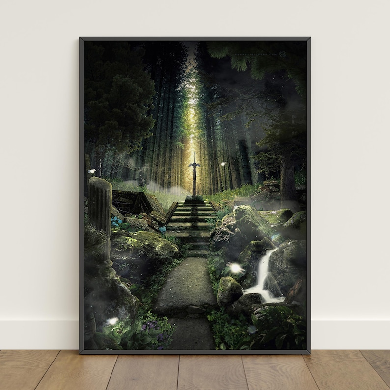 Legend of Zelda Poster | Hyrule Fantasy Wall Art | Game Canvas Print - Etsy
