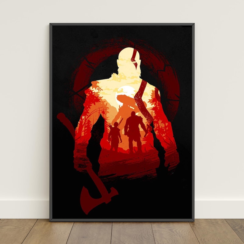 Framed God of War Poster - Etsy UK