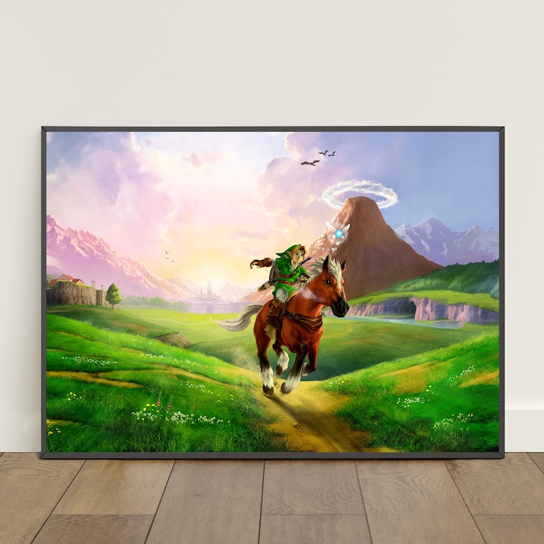 Legend of Zelda Poster | Hyrule Fantasy Wall Art | Game Canvas Print - Etsy