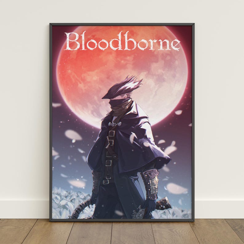 Bloodborne Poster | Hunter Wall Art | Game Canvas Print #3 - Etsy