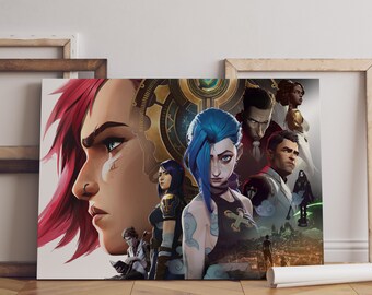 Arcane Poster Jinx Wall Art Premium Canvas Print Game Fan - Etsy