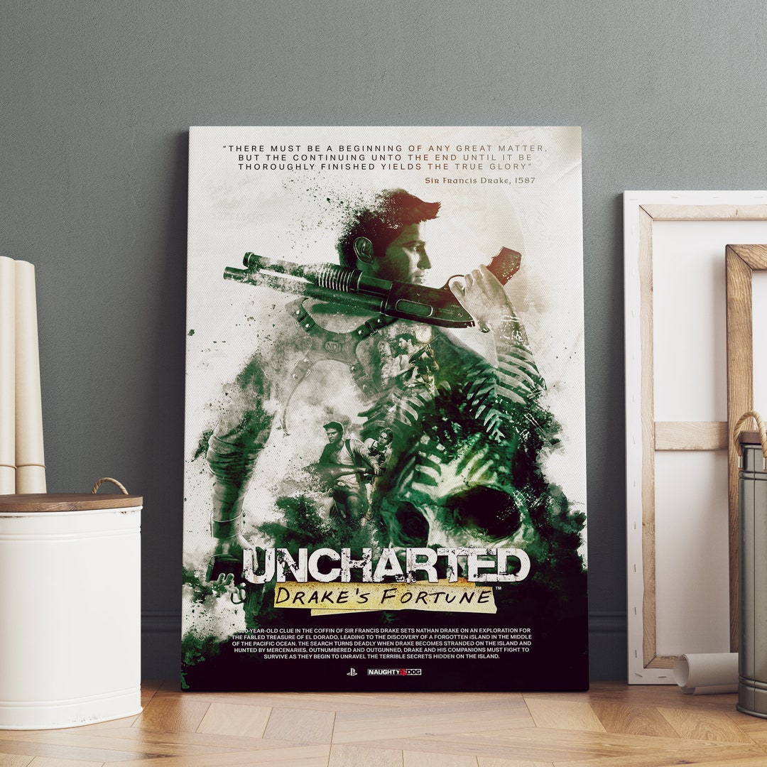 Uncharted Poster Nathan Drake Wall Art Premium Canvas Print - Etsy
