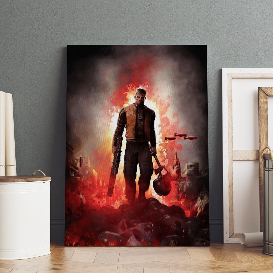 Wolfenstein Poster, William Blazkowicz Wall Art, Premium Canvas Print ...
