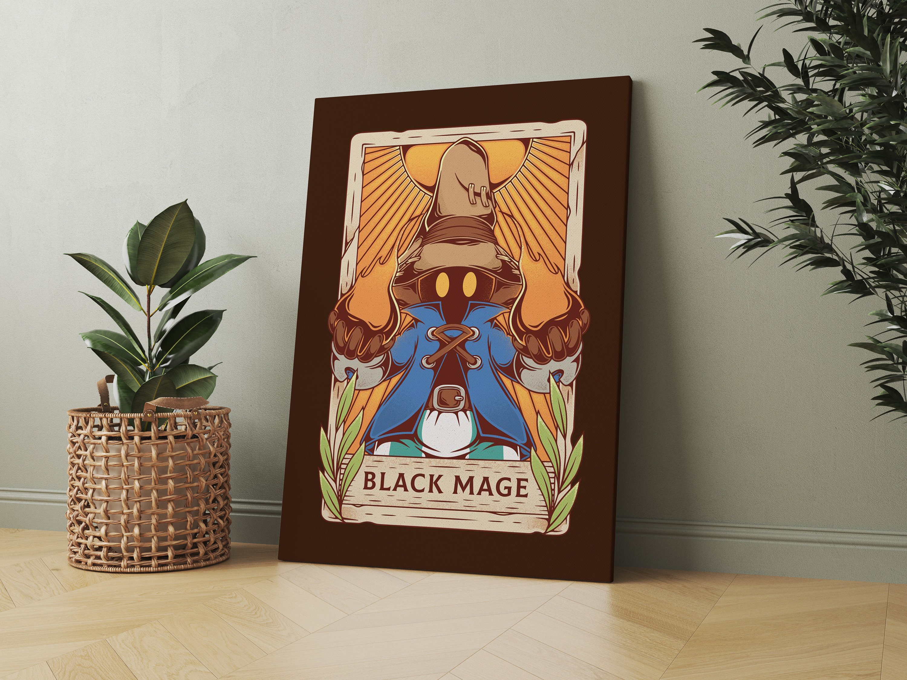 Final Fantasy Poster Black Mage Wall Art Rolled Canvas - Etsy