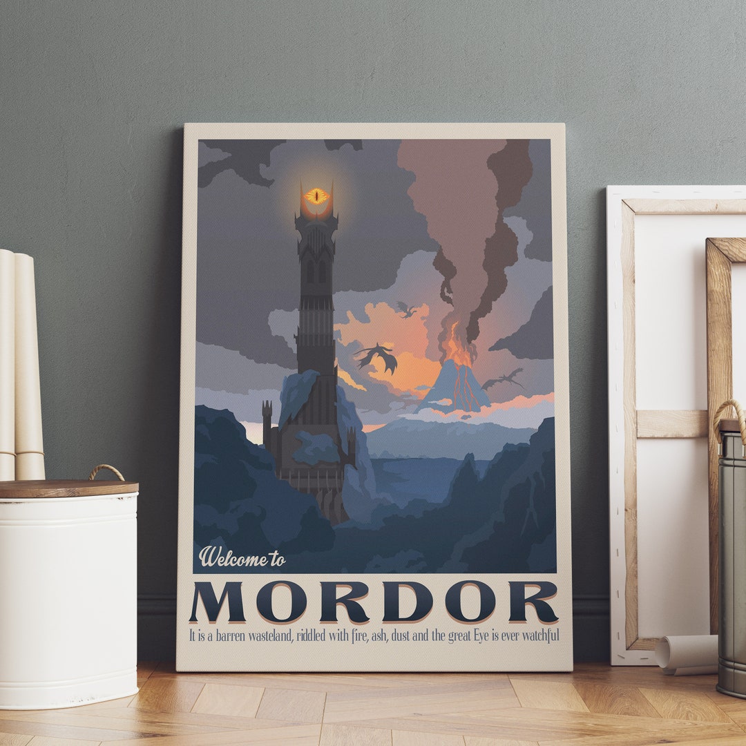 Mordor Poster, Lord of the Rings Wall Art, Premium Canvas Print, Movie ...