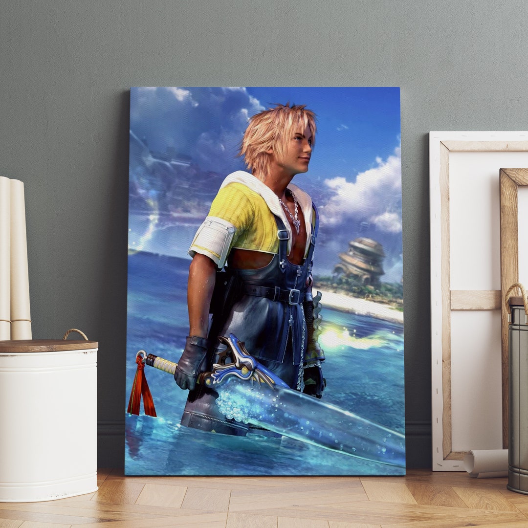 Final Fantasy Poster, Cloud Strife Wall Art, Rolled Canvas Print, Game ...