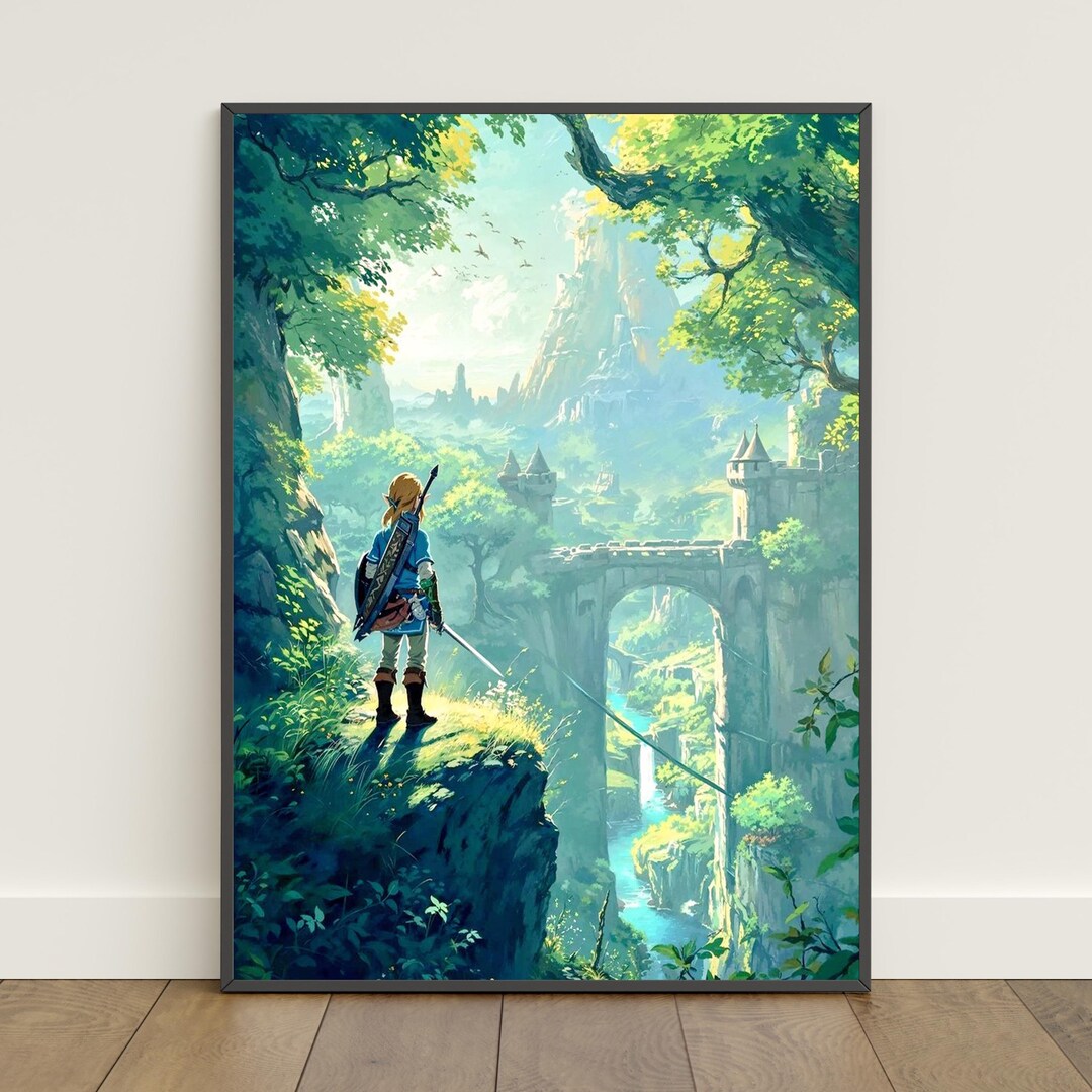 Legend of Zelda Poster | Hyrule Fantasy Wall Art | Game Canvas Print #5 ...