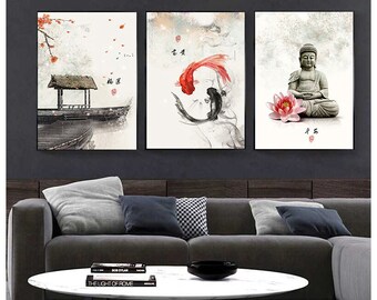 Chinese Canvas Wall Art - Etsy