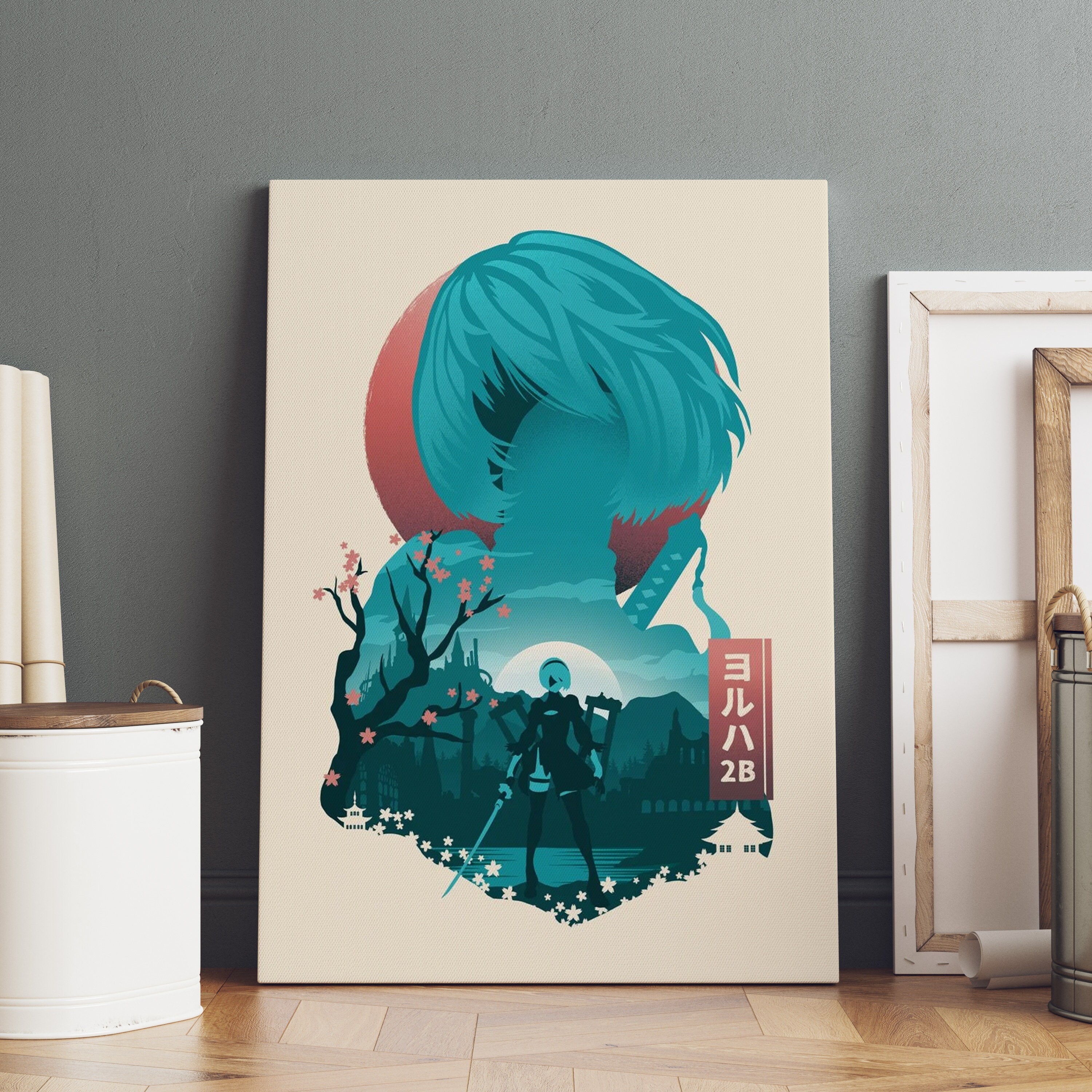 Nier Automata Poster 2B Wall Art Rolled Canvas Print Game - Etsy