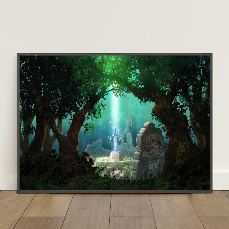 Legend of Zelda Poster | Hyrule Fantasy Wall Art | Game Canvas Print - Etsy