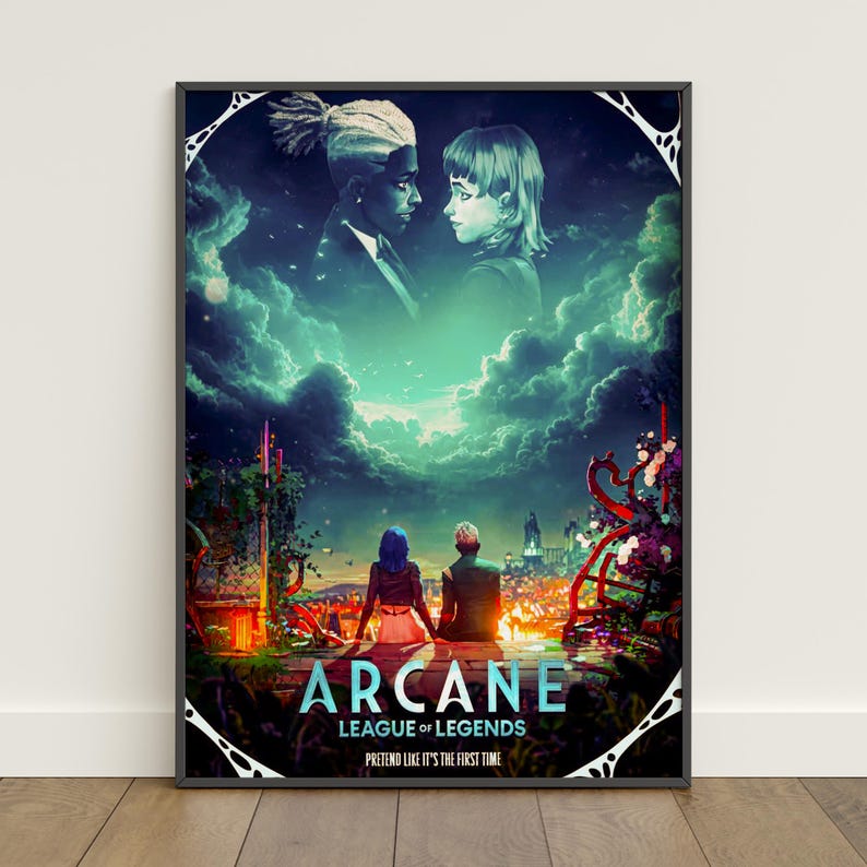 Arcane Poster | Jinx and Ekko Love Wall Art | TV Show Canvas Print #8 ...