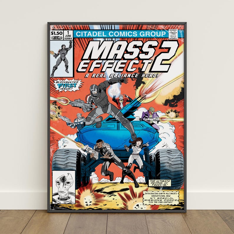 Mass Effect Poster | N7 Wall Art | Game Canvas Print #5 - Etsy