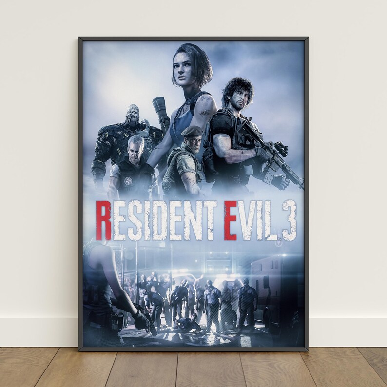 Resident Evil 3 Poster | Jill Valentine Wall Art | Game Canvas Print - Etsy