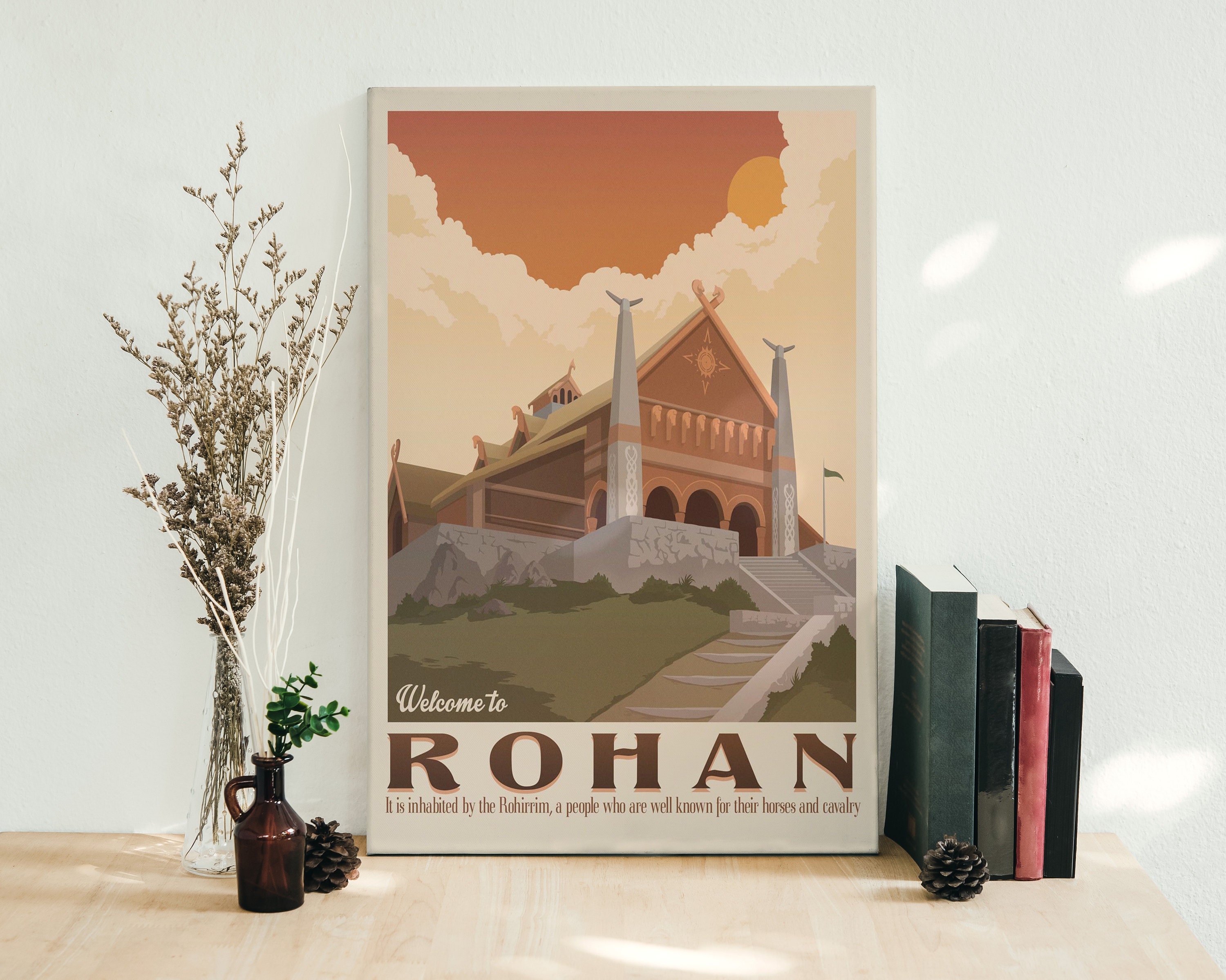 Rohan Poster, Lord of the Rings Wall Art, Premium Canvas Print, Movie ...