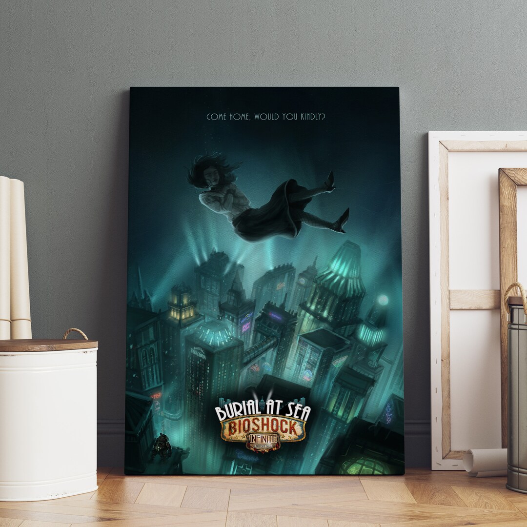 Bioshock Poster, Rapture & Columbia Wall Art, Rolled Canvas Print, Game ...