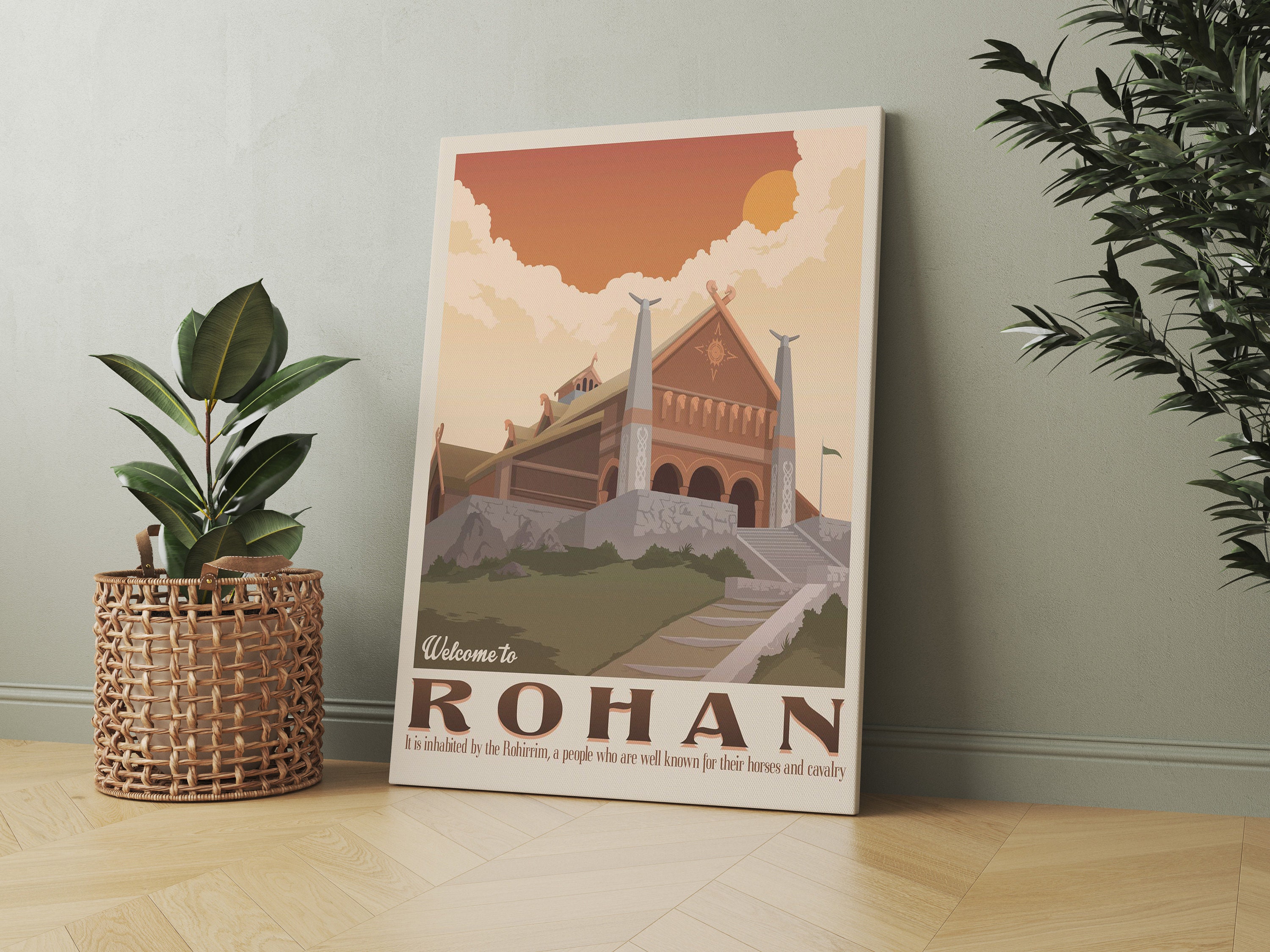 Rohan Poster, Lord of the Rings Wall Art, Premium Canvas Print, Movie ...
