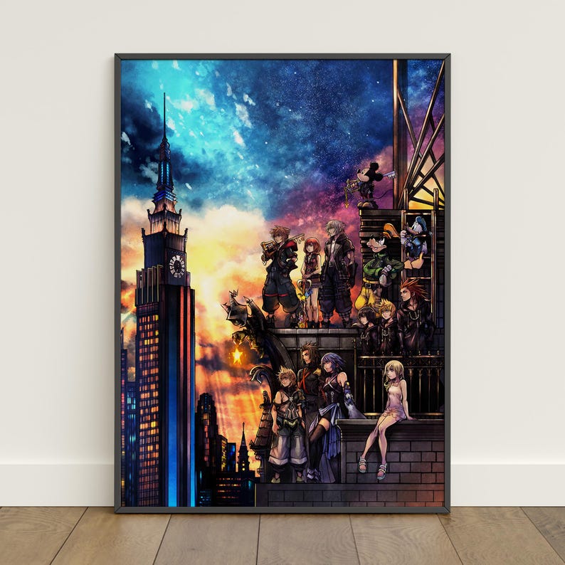 Kingdom Hearts Poster | Sora Wall Art | Game Canvas Print #2 - Etsy