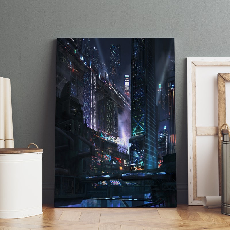 Cyberpunk Wall Art - Etsy