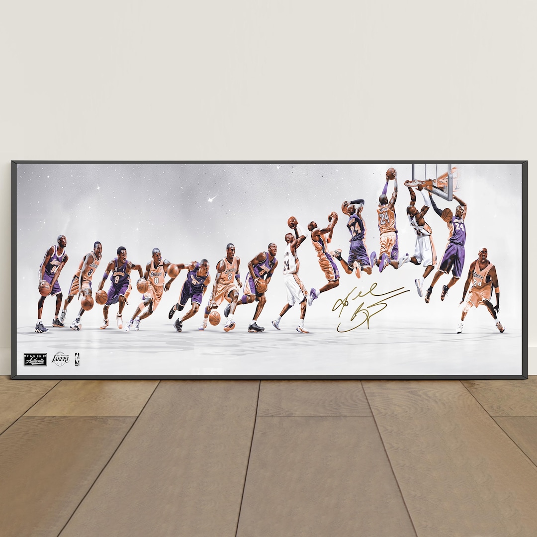 Kobe Bryant Timeline Poster | Black Mamba Wall Art | Basketball Legend ...