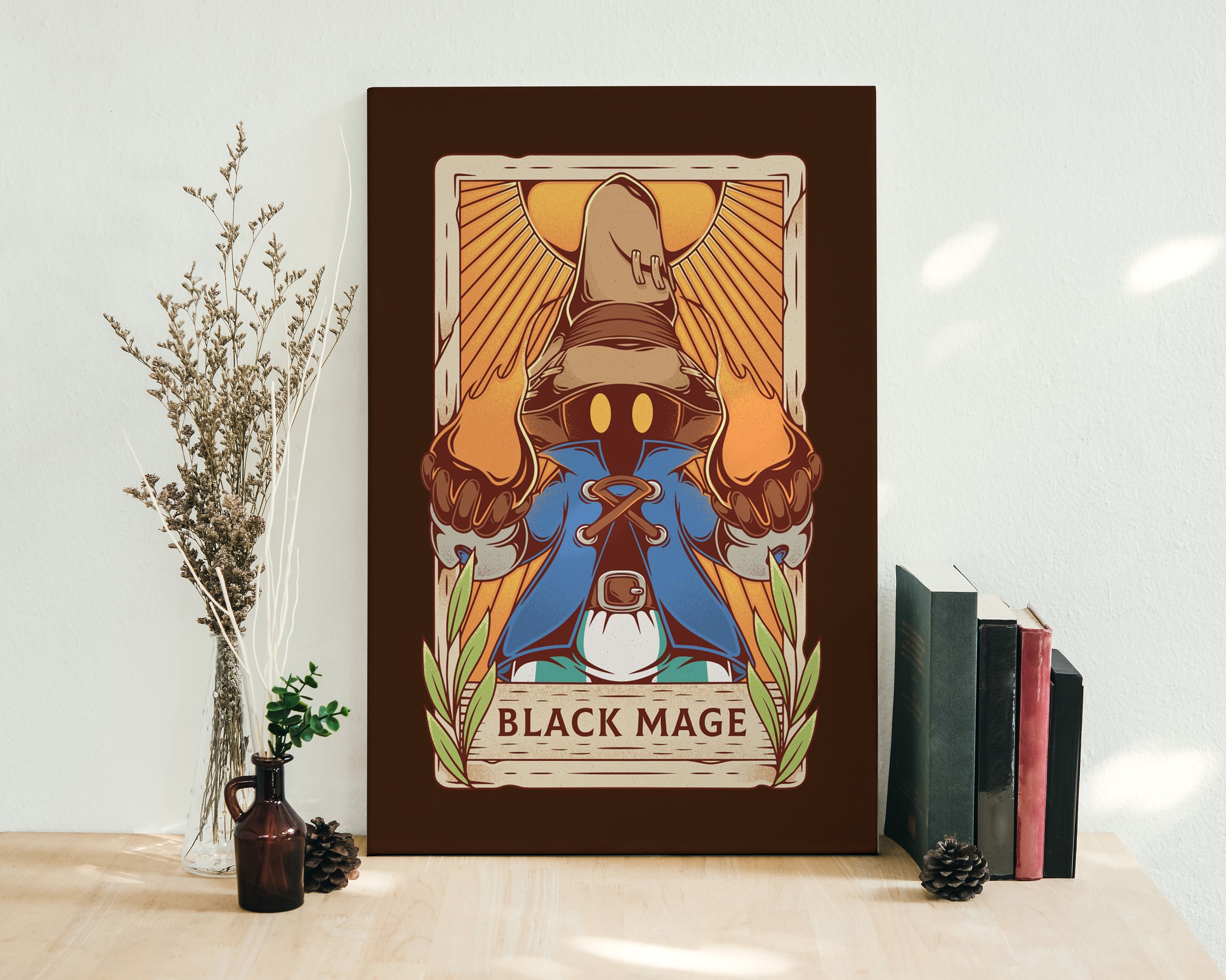 Final Fantasy Poster Black Mage Wall Art Rolled Canvas - Etsy