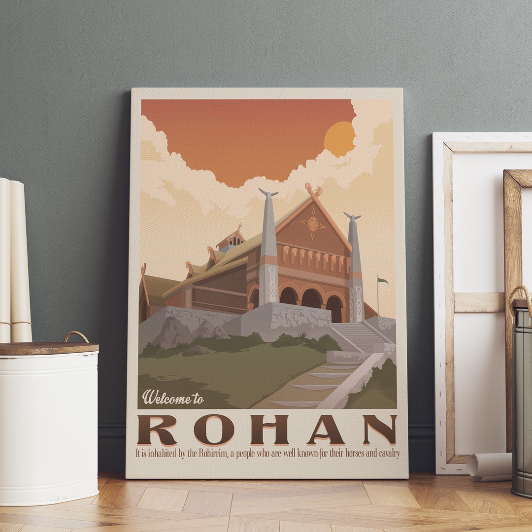 Rohan Poster, Lord of the Rings Wall Art, Premium Canvas Print, Movie ...